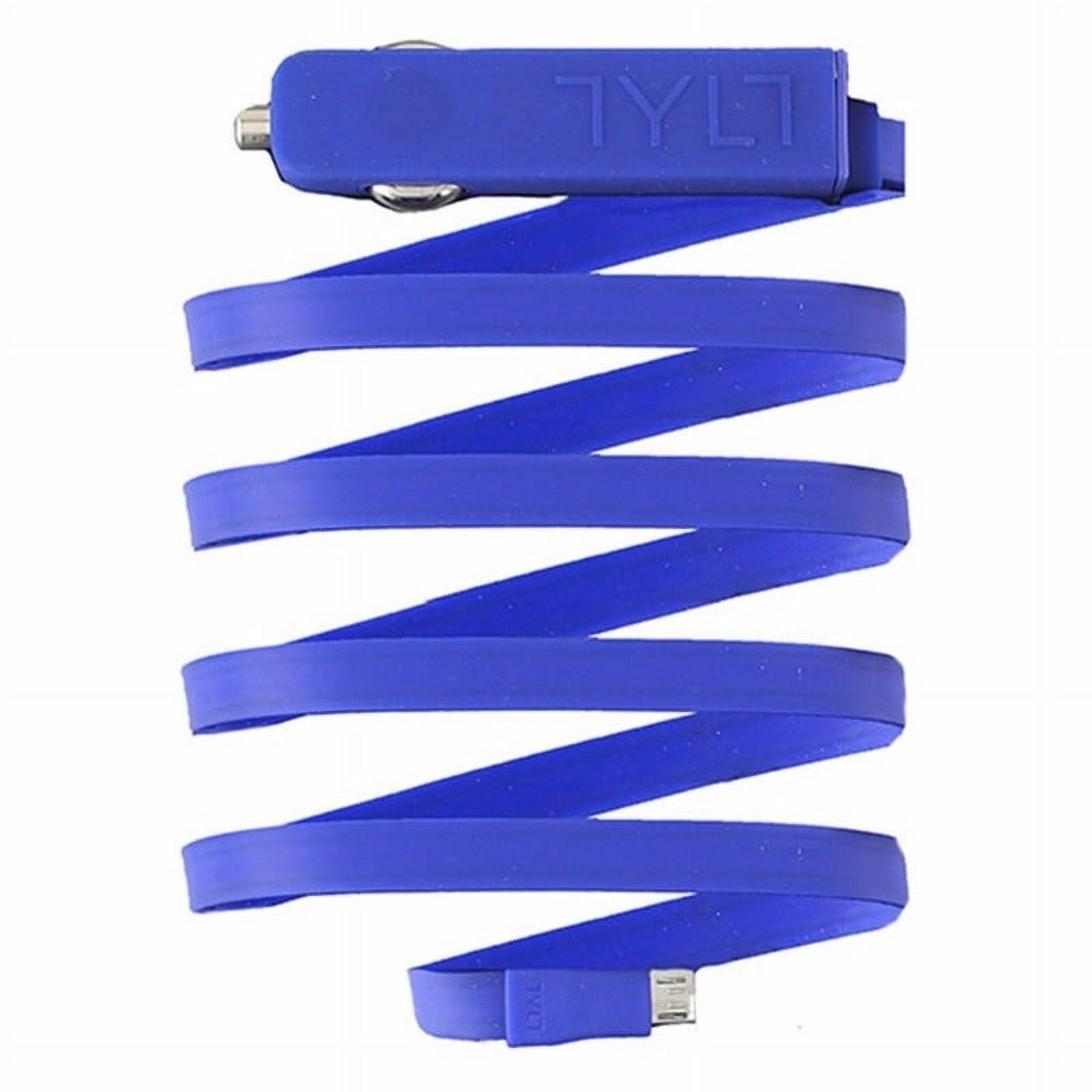 TYLT RIBBN 4.8A Flat Cable Micro USB Car Charger - Blue - Walmart.com
