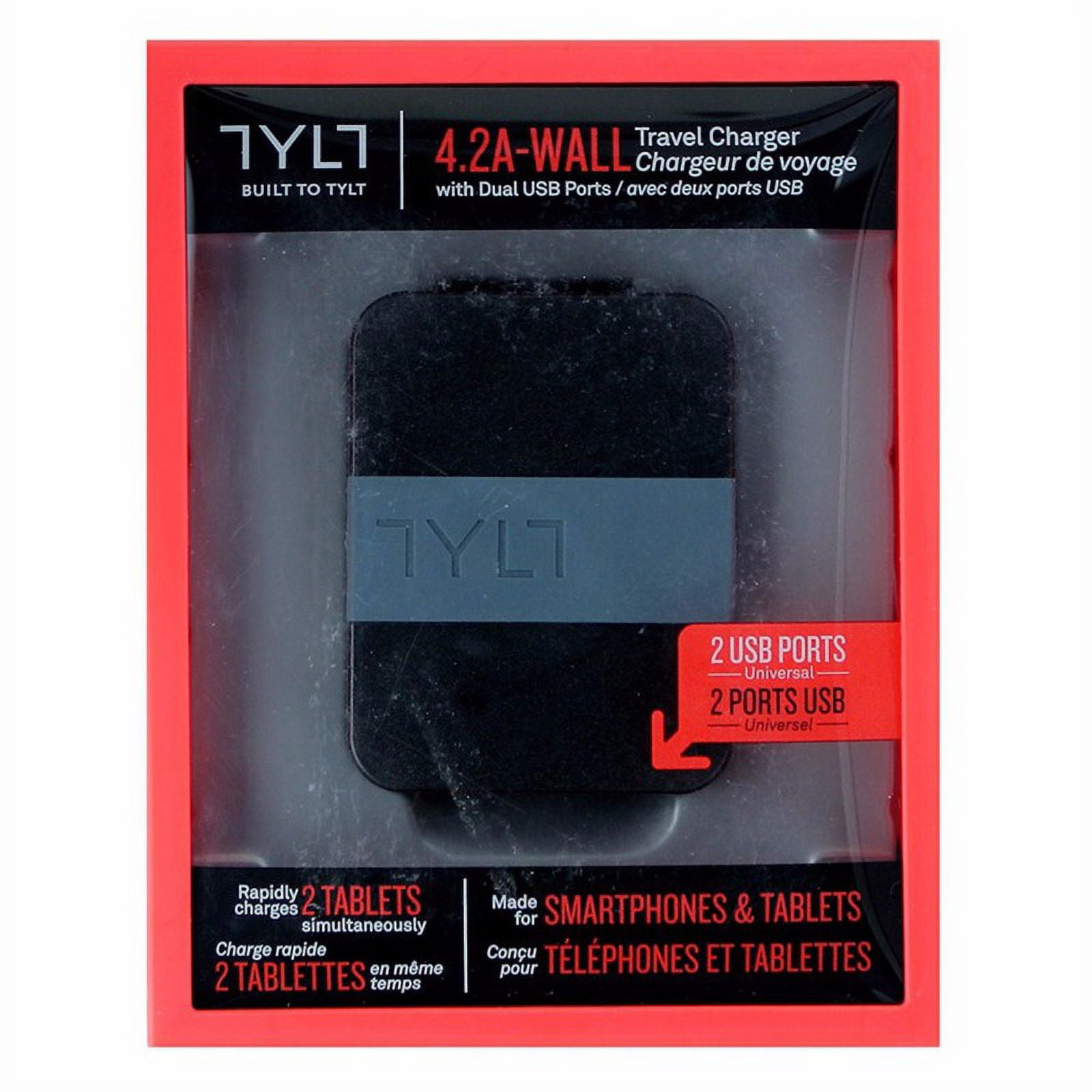 TYLT Universal 4.2A Wall Travel Charger with Dual USB Ports - Black ...