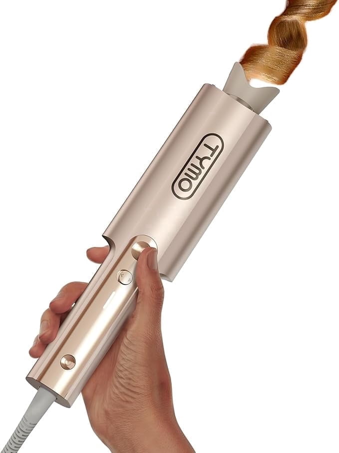 TYMO CurlPro Plus Automatic Rotating Curling Iron, Long Barrel Curling ...