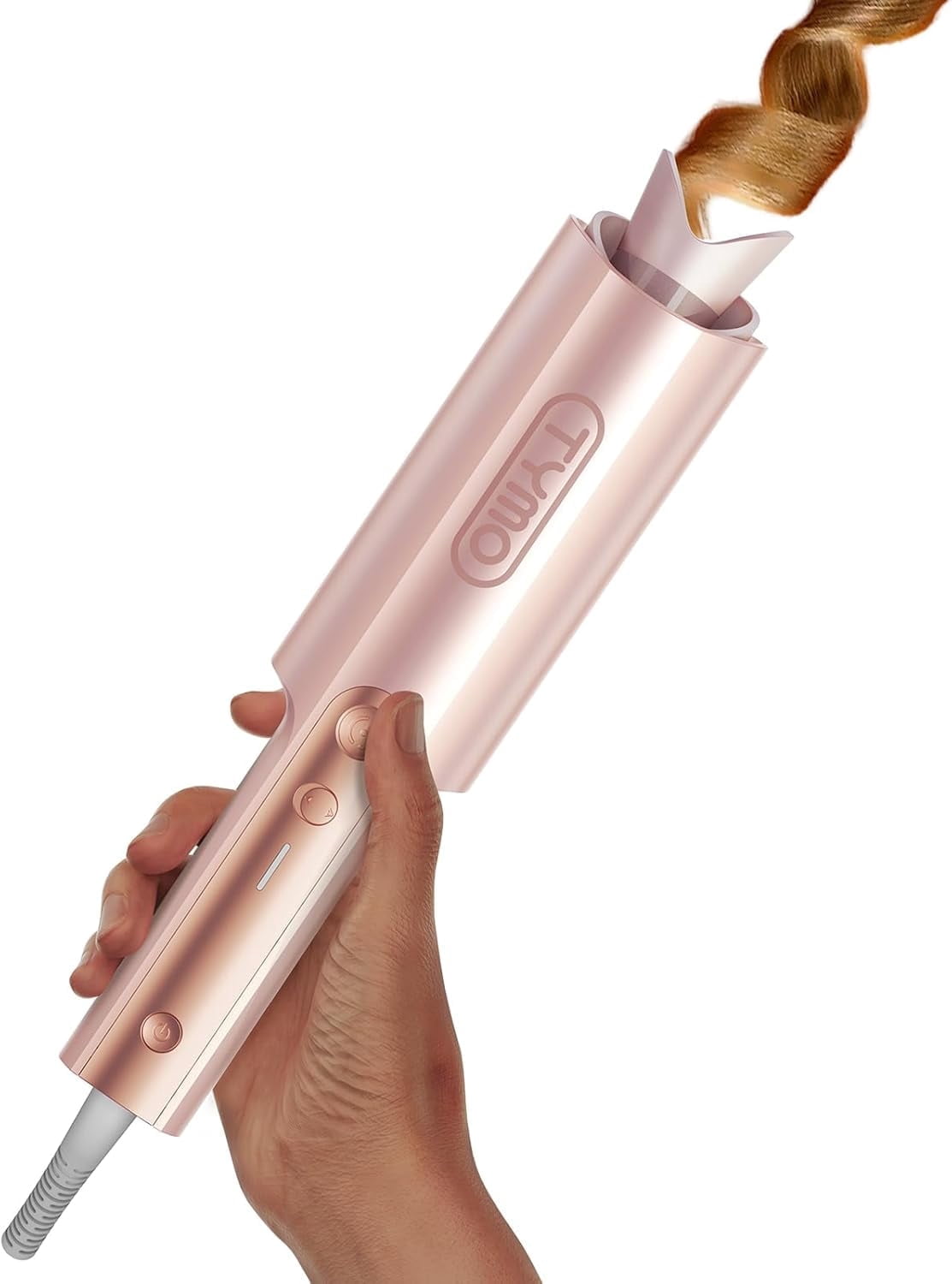TYMO CurlPro Plus Automatic Rotating Curling Iron, Long Barrel Curling ...