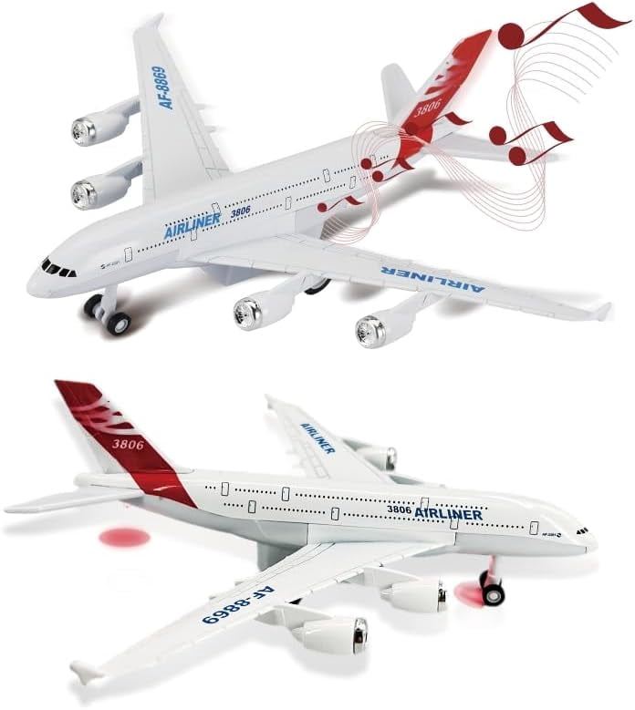 TYMZDYN 1Pcs Airplane Toy Plane Die Cast Metal Pull Back Model Plane ...