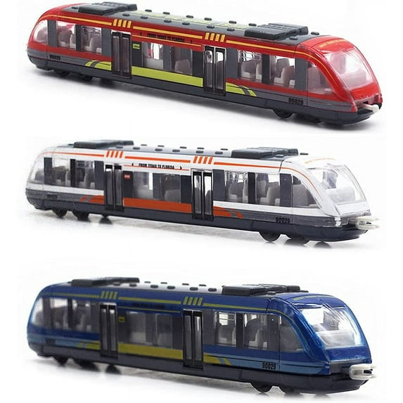 TYMZDYN 3 Pack Toy Train Set High Speed Locomotive Engine Die Cast ...