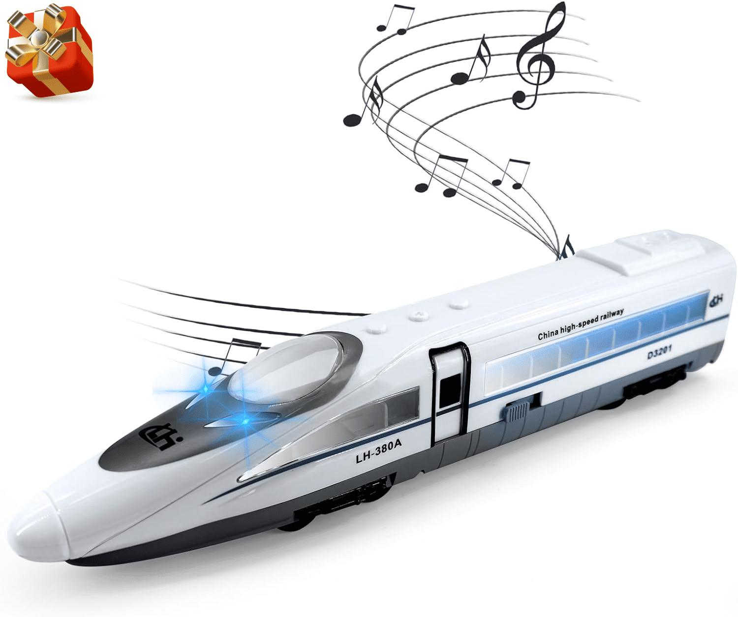 TYMZDYN Electric Bullet Train with Lights and Sounds Subway Locomotive ...