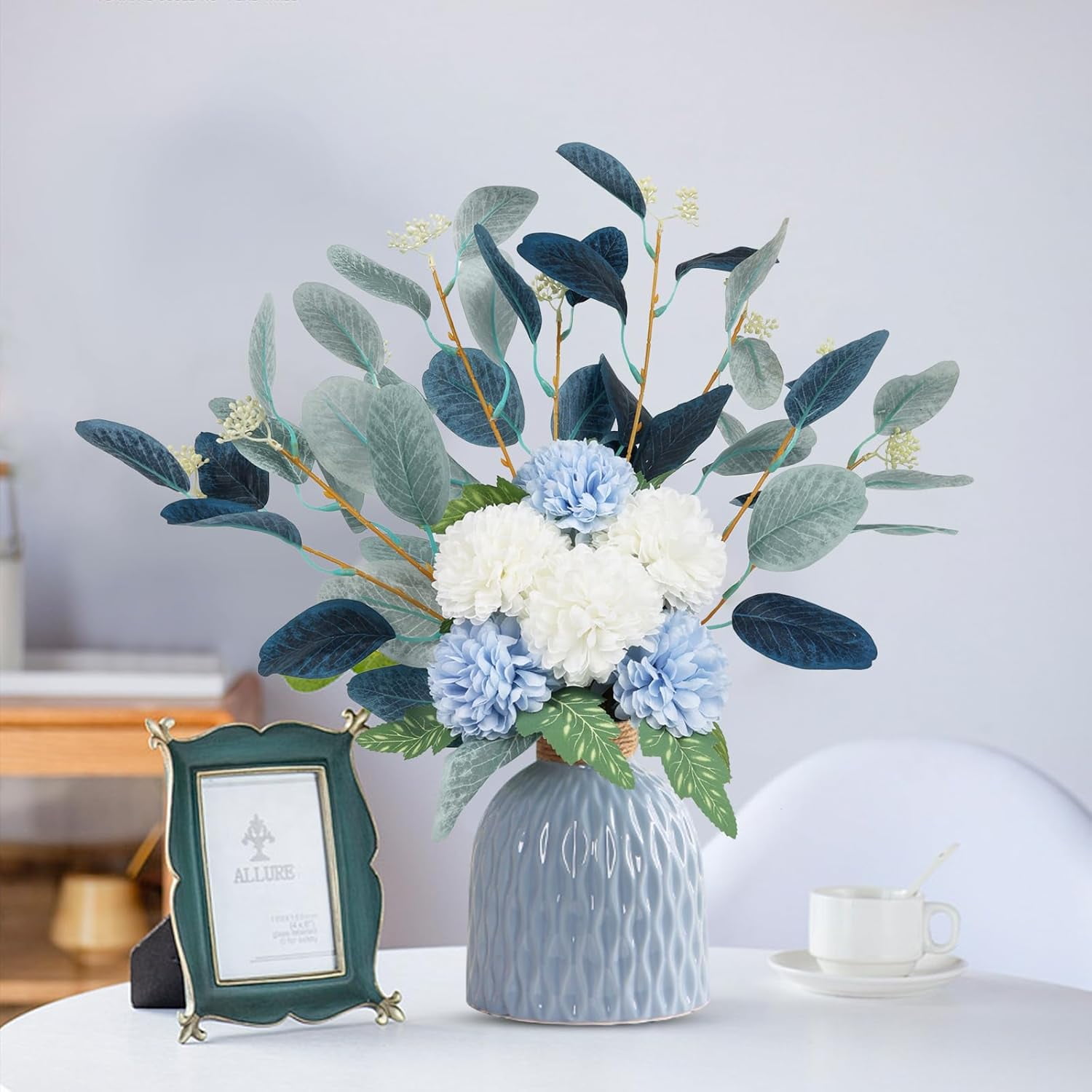 TYMZDYN Fake Artificial Flowers Bouquet for Decoration, Silk Floral ...