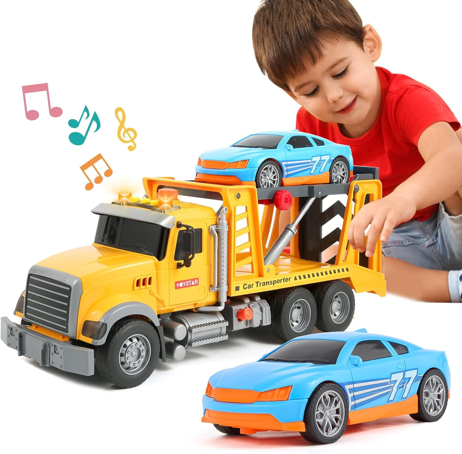 TYMZDYN Kids Truck Toys for 3 4 5 6 7 Years Old Boys, 15" Large Tow ...