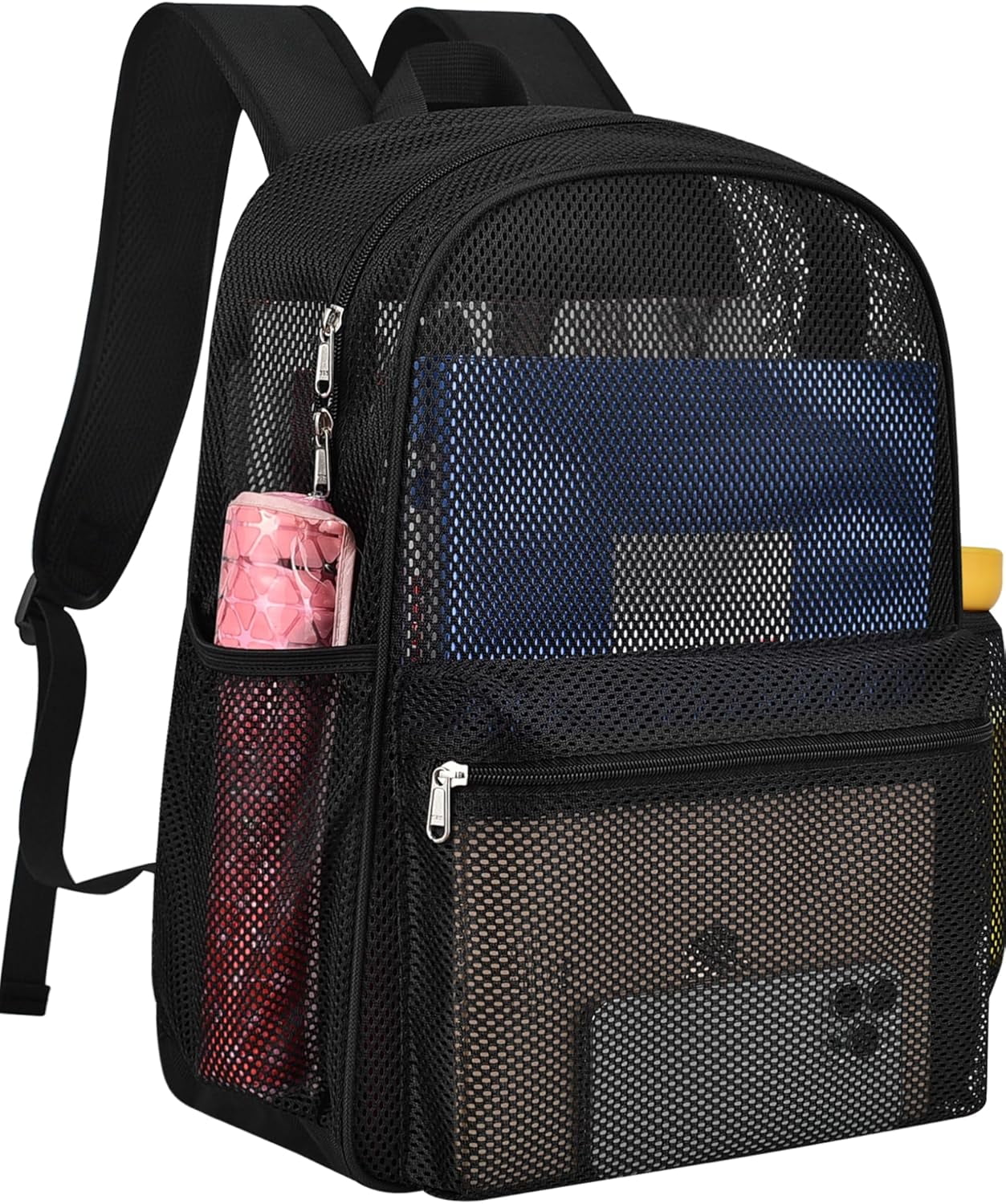 TYMZDYN Mesh Backpack Lightweight See Through College Student Backpack ...