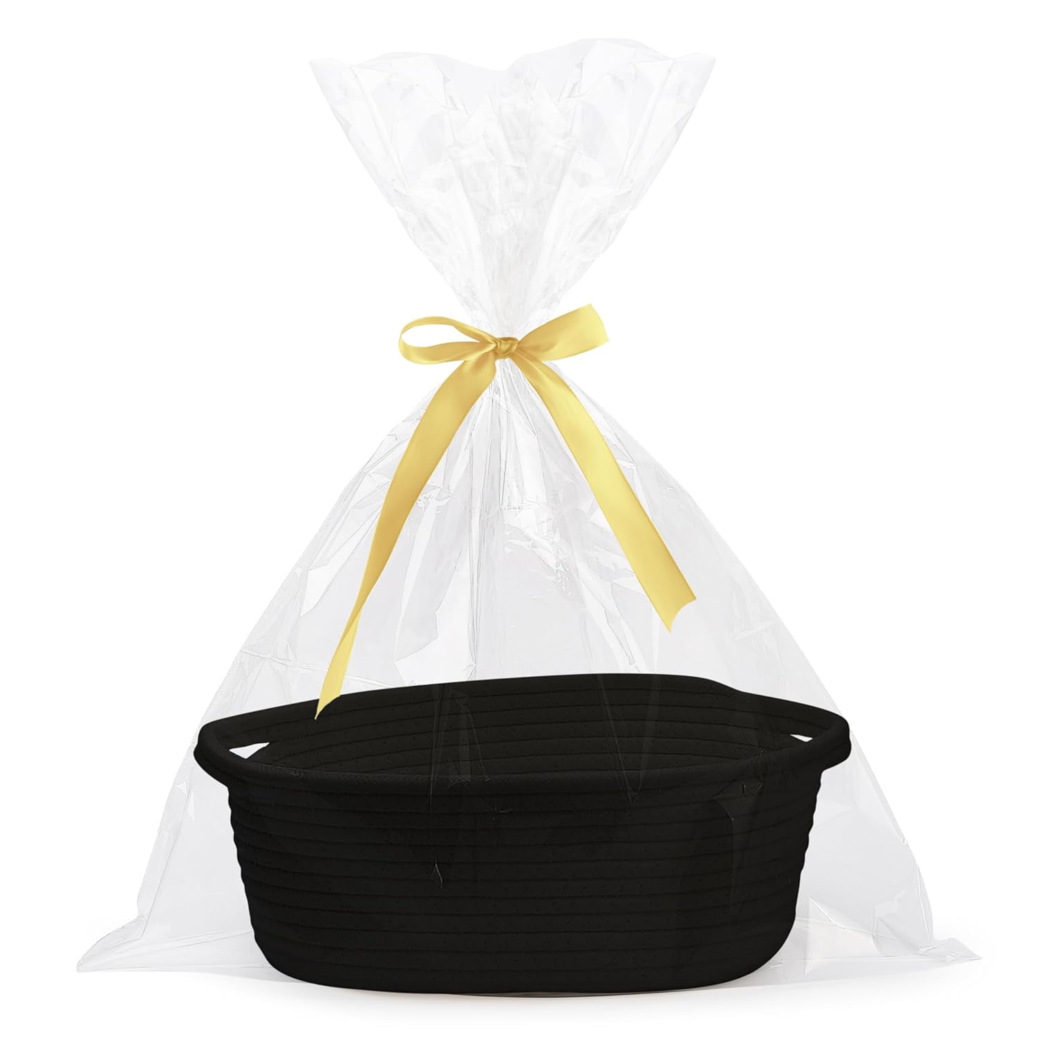 TYMZDYN Small Woven Basket with Gift Bags and Ribbons Sturdy Baskets ...
