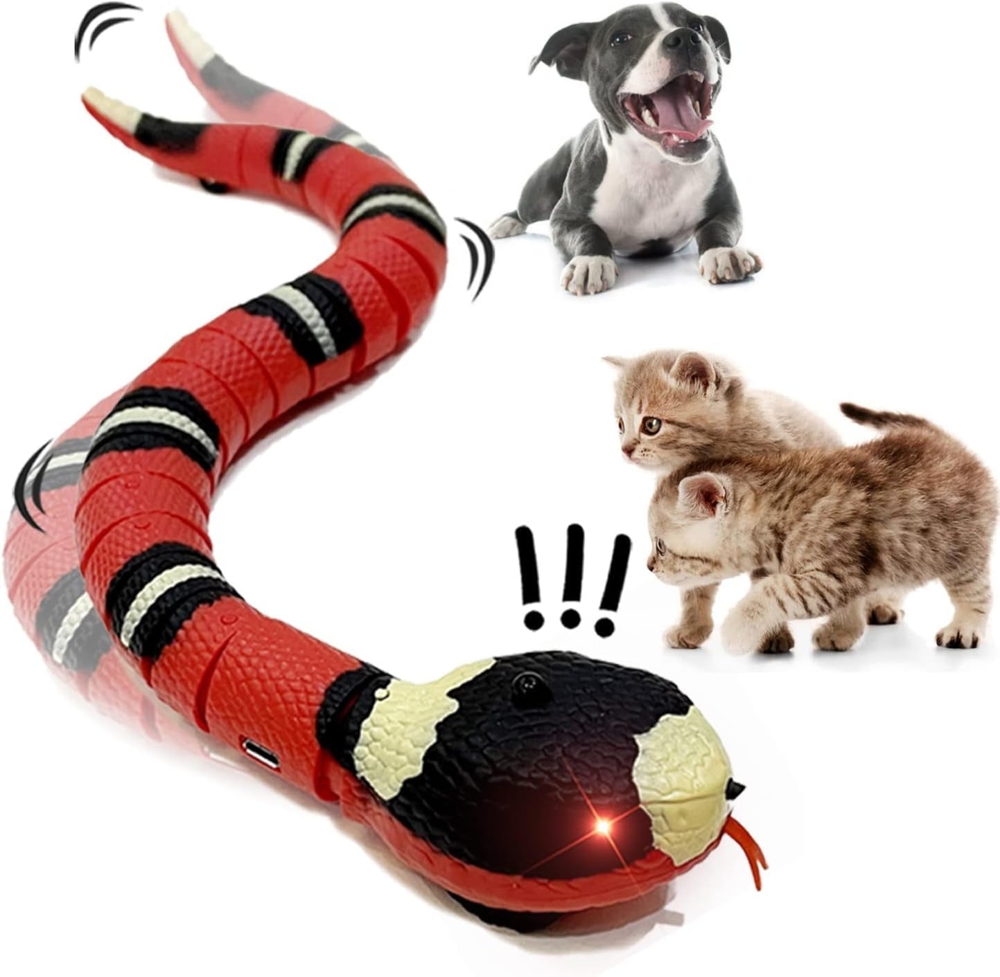 TYMZDYN Snake Cat Toy for Cats, Smart Sensing Snake Rechargeable ...