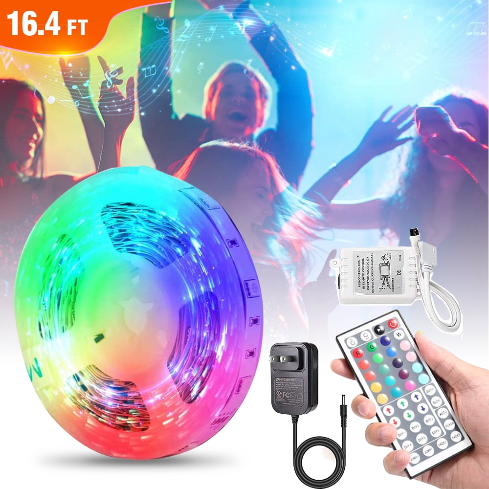 TYNZEO 16.4ft Waterproof LED Strip Lights, Color Changing Flexible ...