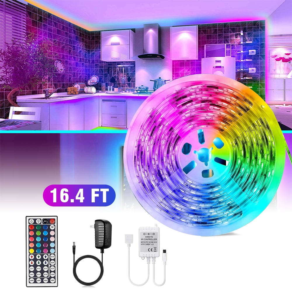 TYNZEO Led Strip Lights, Led Lights for Bedroom, 16.4ft 3528S Color ...