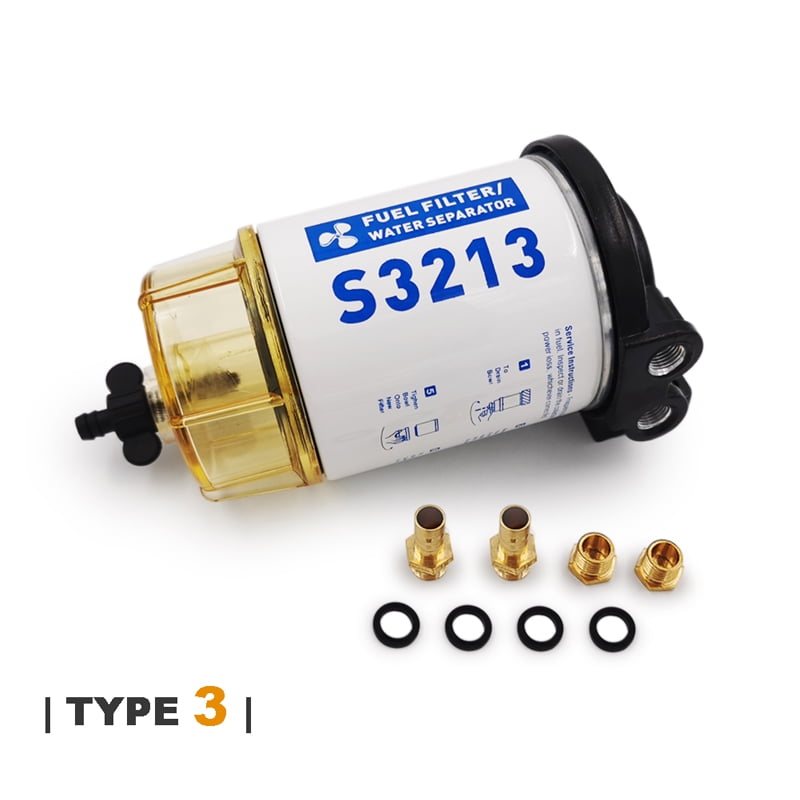TYPE 3-Outboard Boat Fuel Filter S3213, Racor Marine Engine Water ...