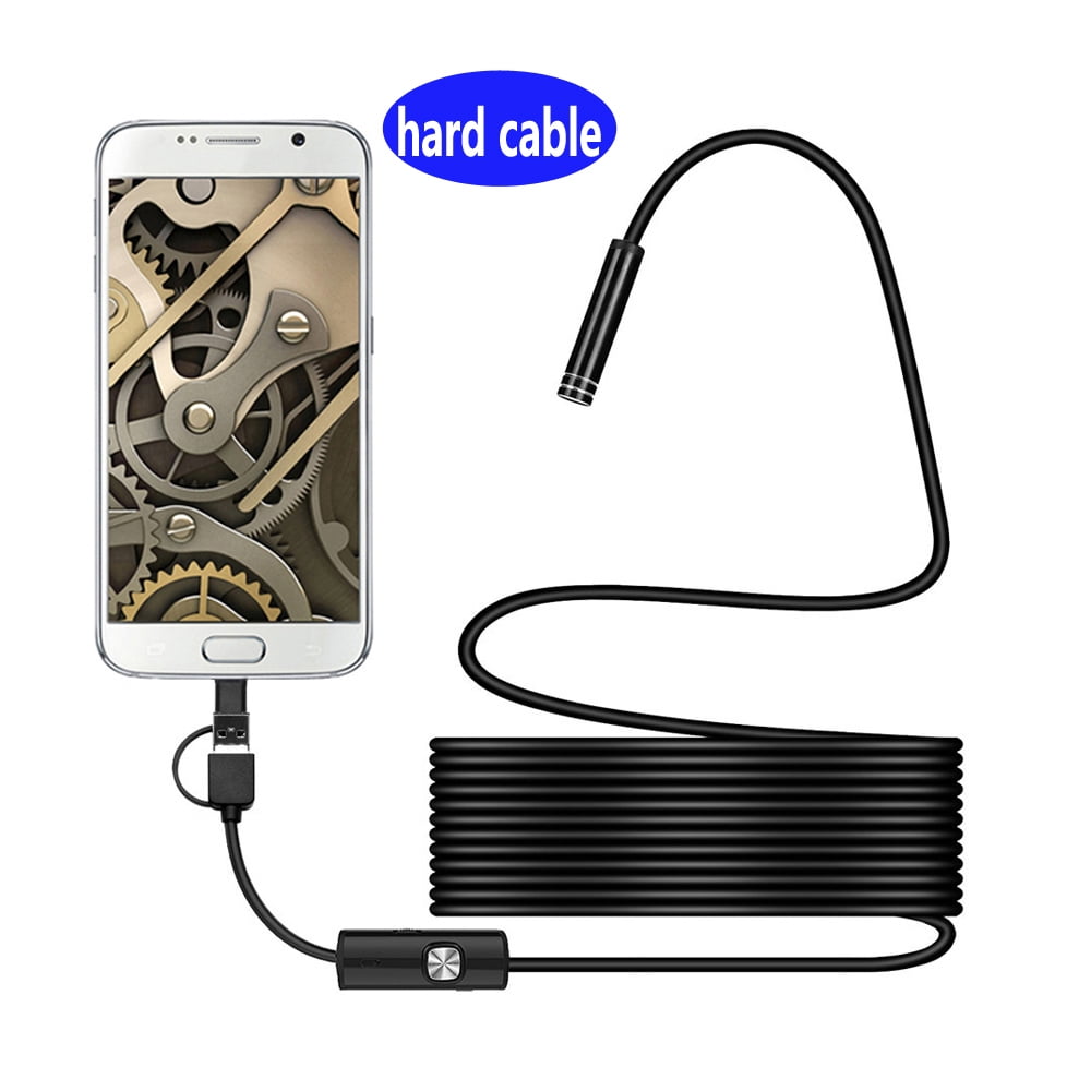 TYPE C Inspection Camera Camera 8mm 1080P Flexible Hard Cable Snake ...
