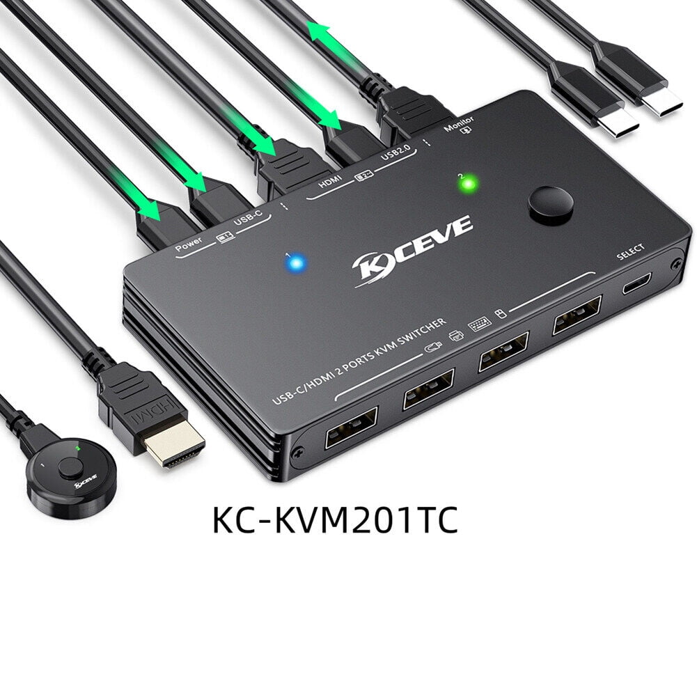 TYPE-C KVM Switch 2-in-1-out USB-C KVM HD Switch KVM HD Switch 4K60H KC ...