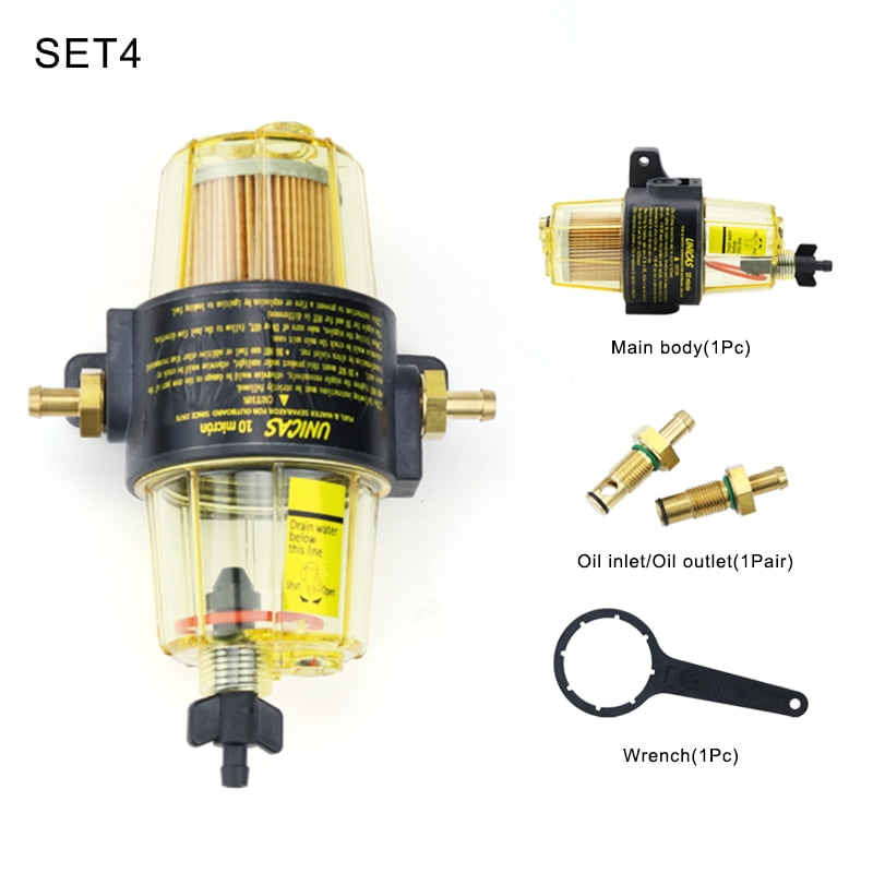 TYPE4-Water Separator and Fuel Filter Assembly, Clear Bowl with Key ...