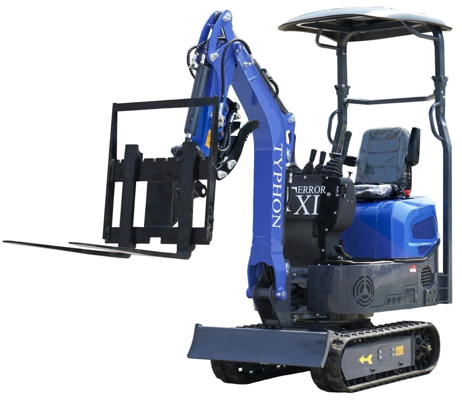 TYPHON TERROR XI Mini Excavator with 13 Attachments | 13.5hp Gas B&S ...