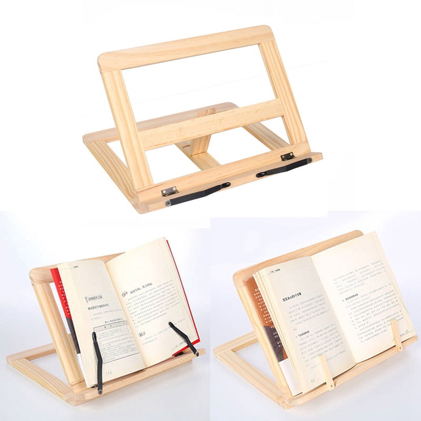 TYPPKMM Book Holder Notebook Stand Reading Book Stand with 4 Adjustable ...