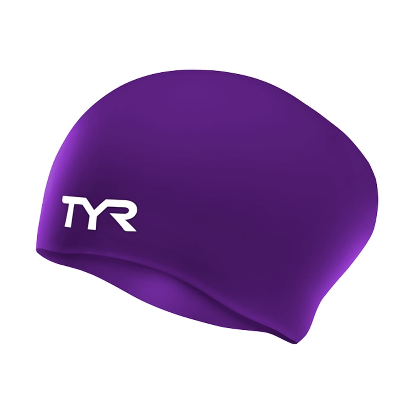 TYR, Adult Swim Cap, Long Hair Silicone, Wrinkle Free Purple - Walmart.com