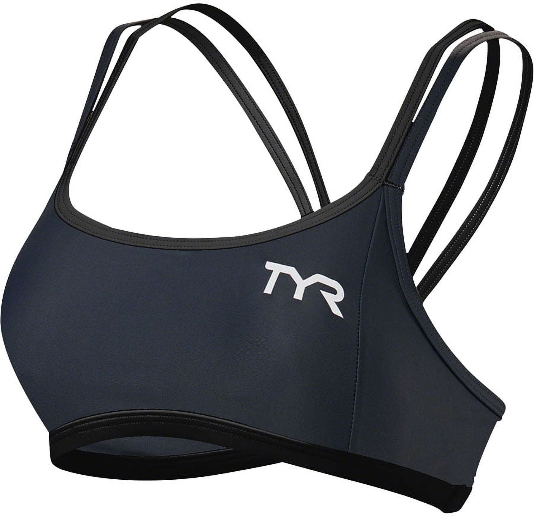 TYR Competitor Thin Strap Women's Tri/Sports Bra: Gray/Black MD ...