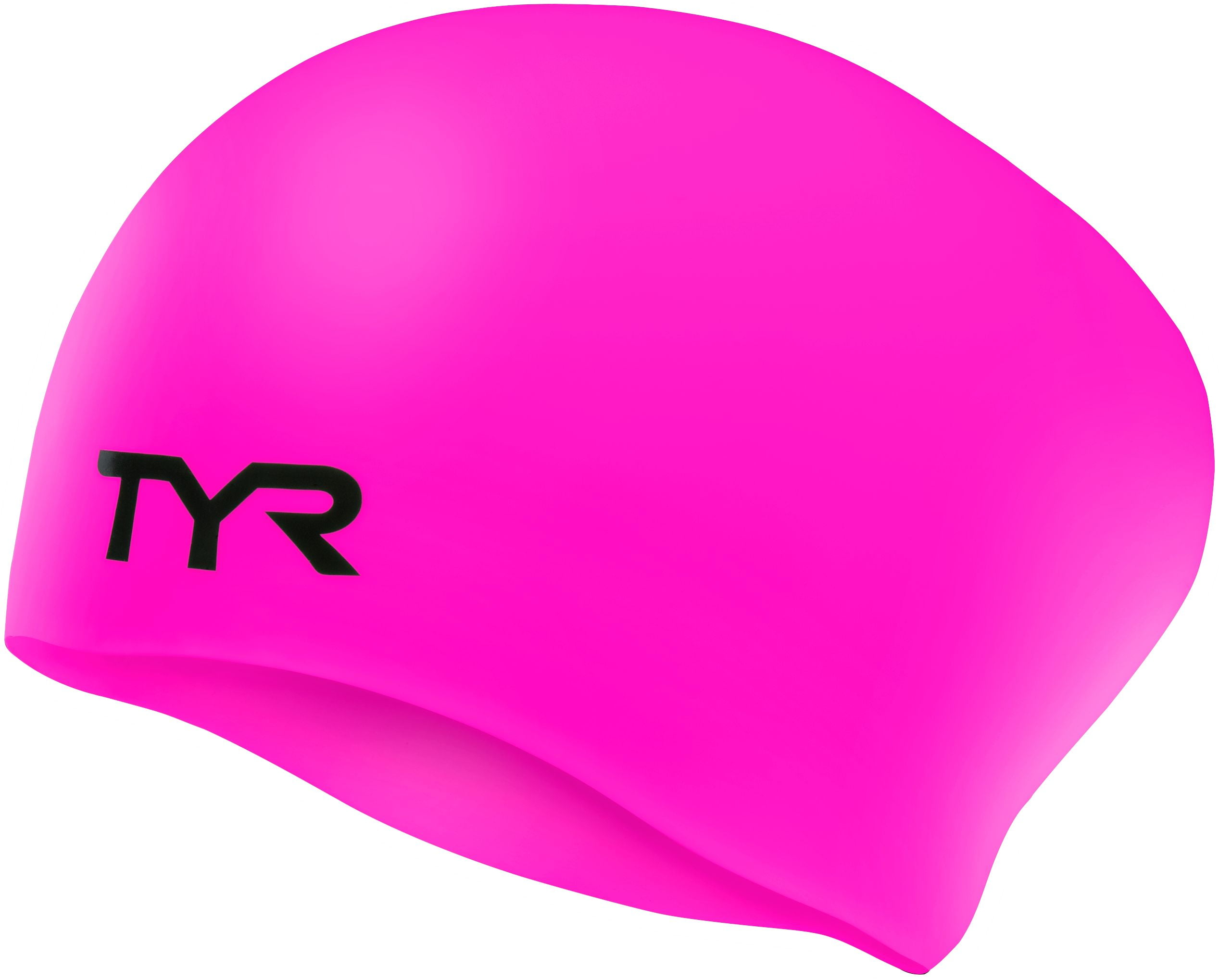 TYR Long Hair Hypoallergenic Silicone Swim Cap, Adult - Walmart.com