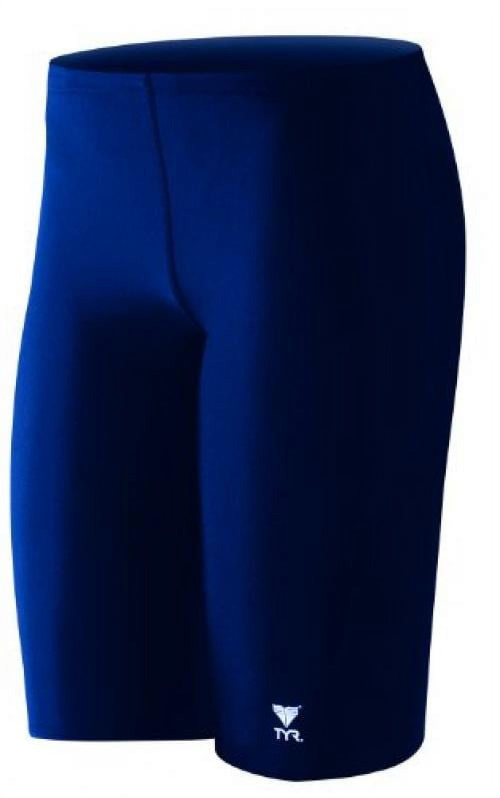 TYR Sport Boys' Solid Jammer Swim Suit,Navy,22 - Walmart.com