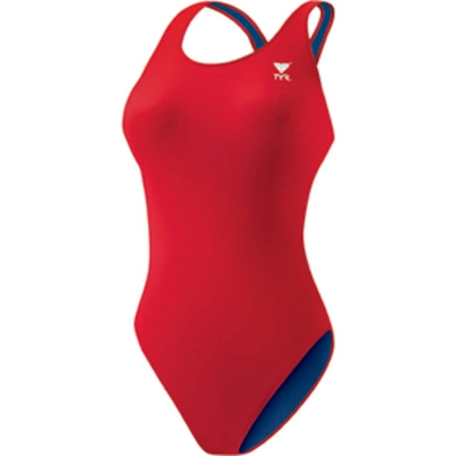 TYR Sport Women's Solid Maxback Swim Suit (Red, 30) - Walmart.com