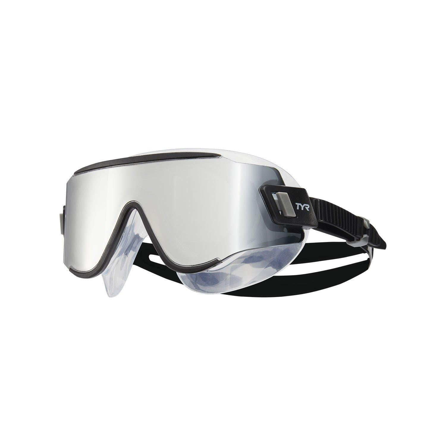 TYR Tidal Wave Mirrored Swim Mask, Silver Black LGSNKM043 - Walmart.com