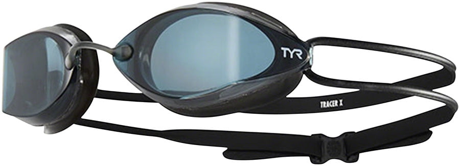 TYR Tracer X Racing Goggle: Black Frame/Black Gasket/Smoke Lens ...