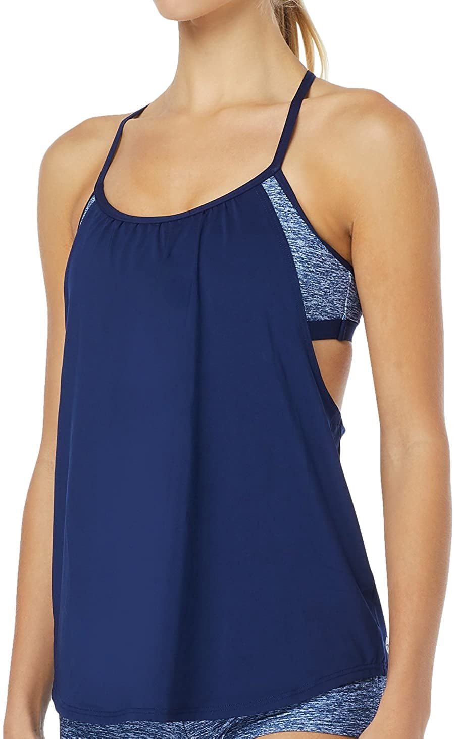 TYR Womens Mantra Shea 2 in 1 Tank Swimming Top - Walmart.com