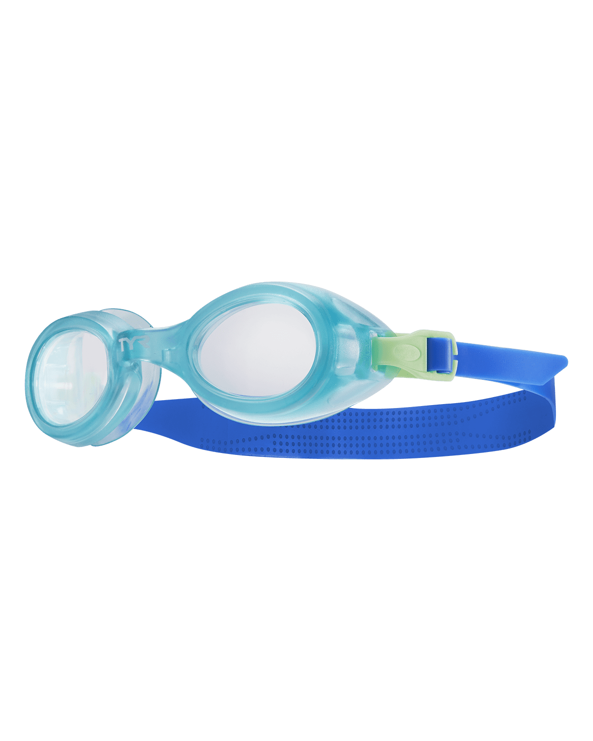 TYR Youth Fit Aqua Blaze Non-Mirrored Swim Goggle - Blue/Green ...