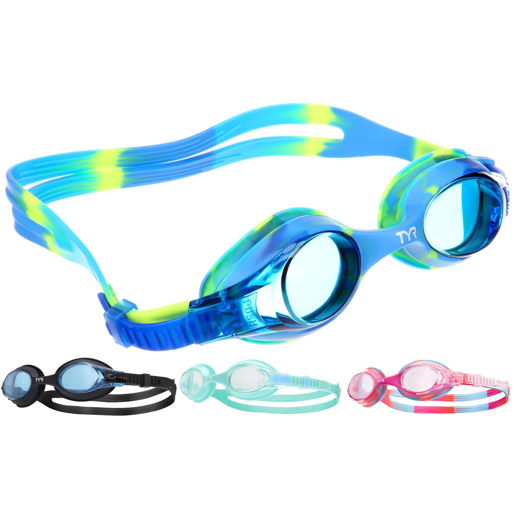 TYR Youth Fit Swimple Non-Mirrored Swim Goggle, Multicolor, Multipack ...
