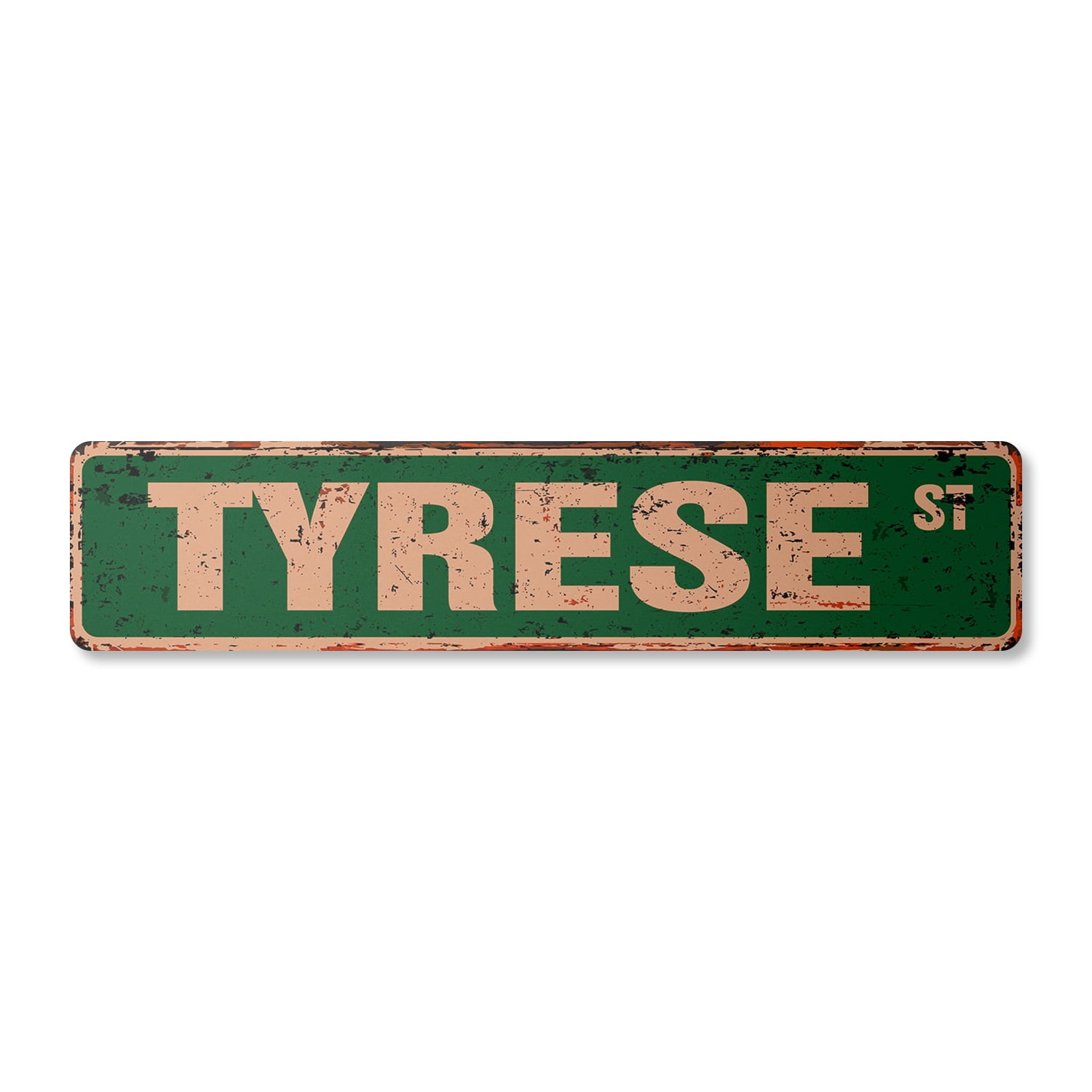 TYRESE Vintage Plastic Street Sign Childrens Name Room Sign | Indoor ...