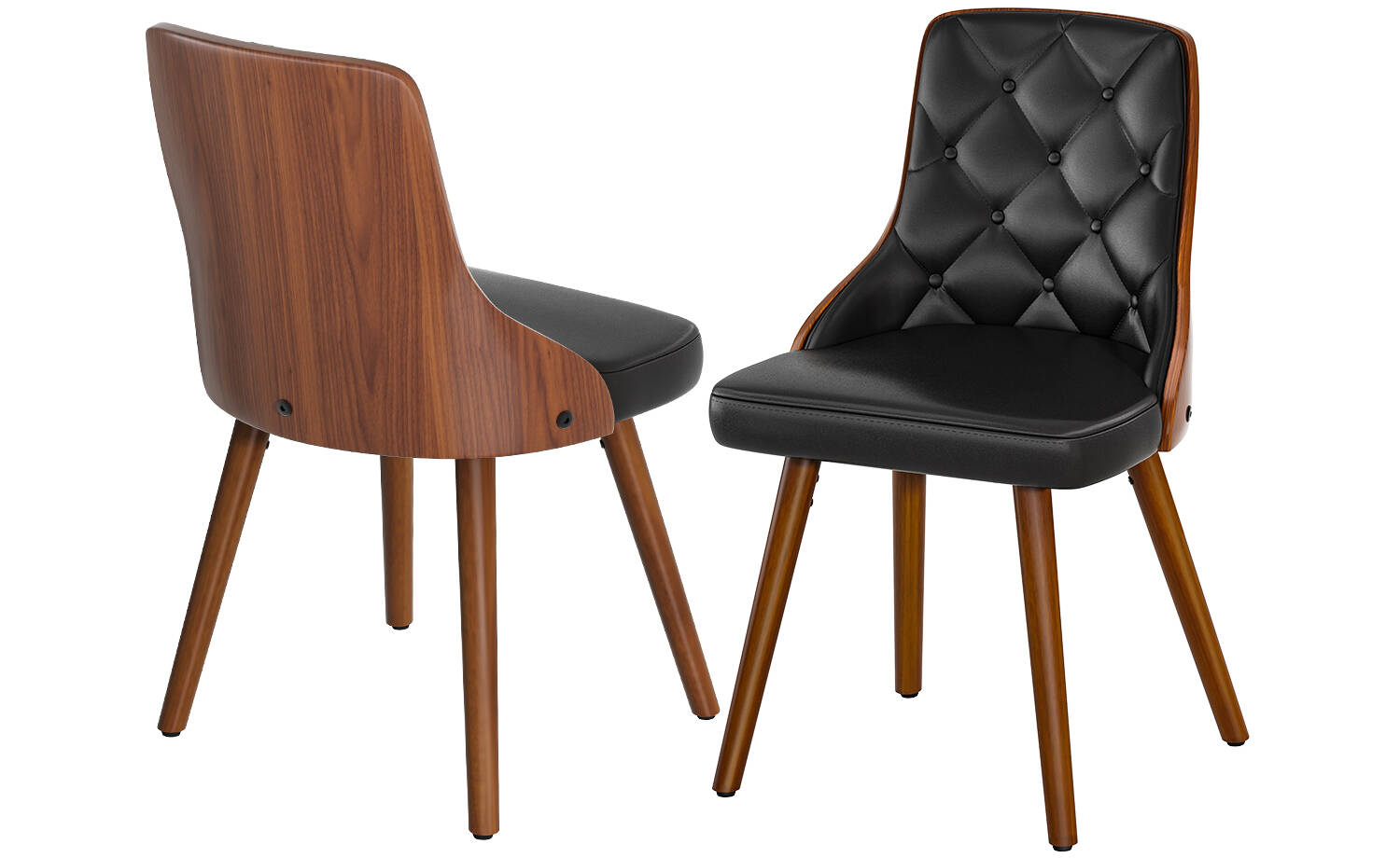 Winsome Wood Benjamin Ladder-Back Chairs, 2-PC Set, Walnut Finish ...