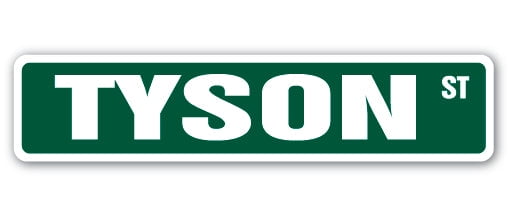 TYSON Street Sign Childrens Name Room Sign | Indoor/Outdoor | 30" Wide ...