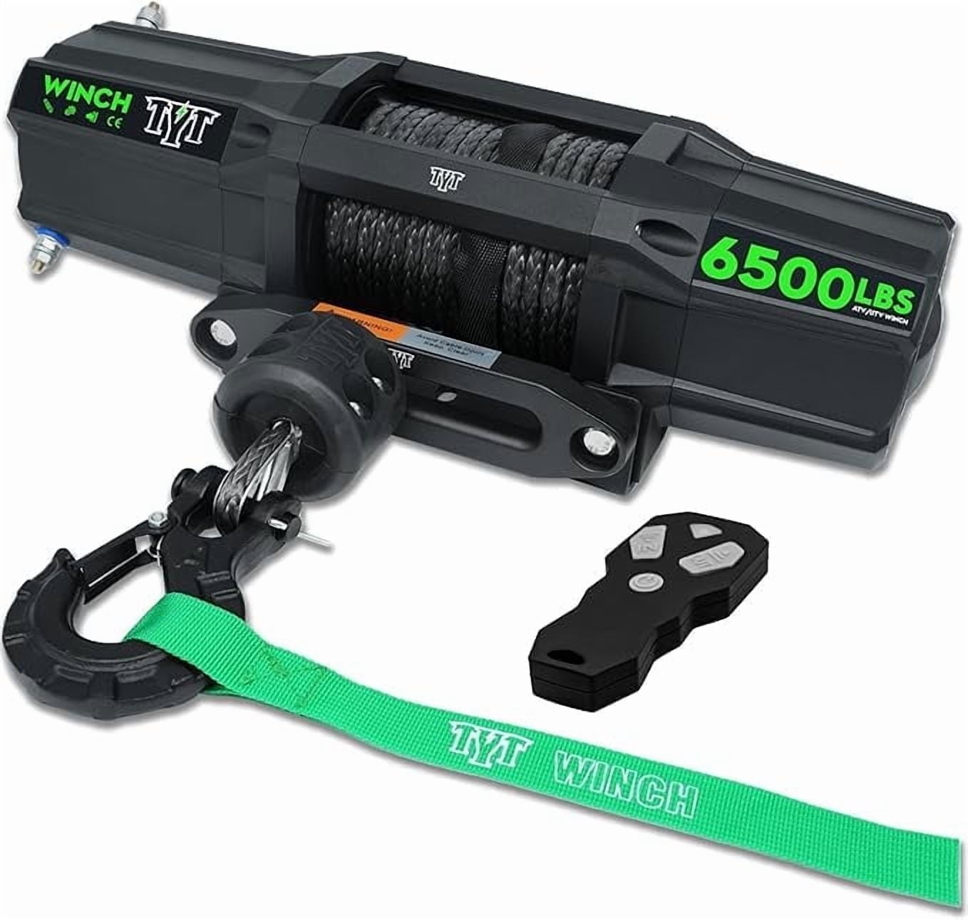 TYT 6500lbs UTV Winch, 12 Volt DC Electric Trailer Winch with Wireless ...