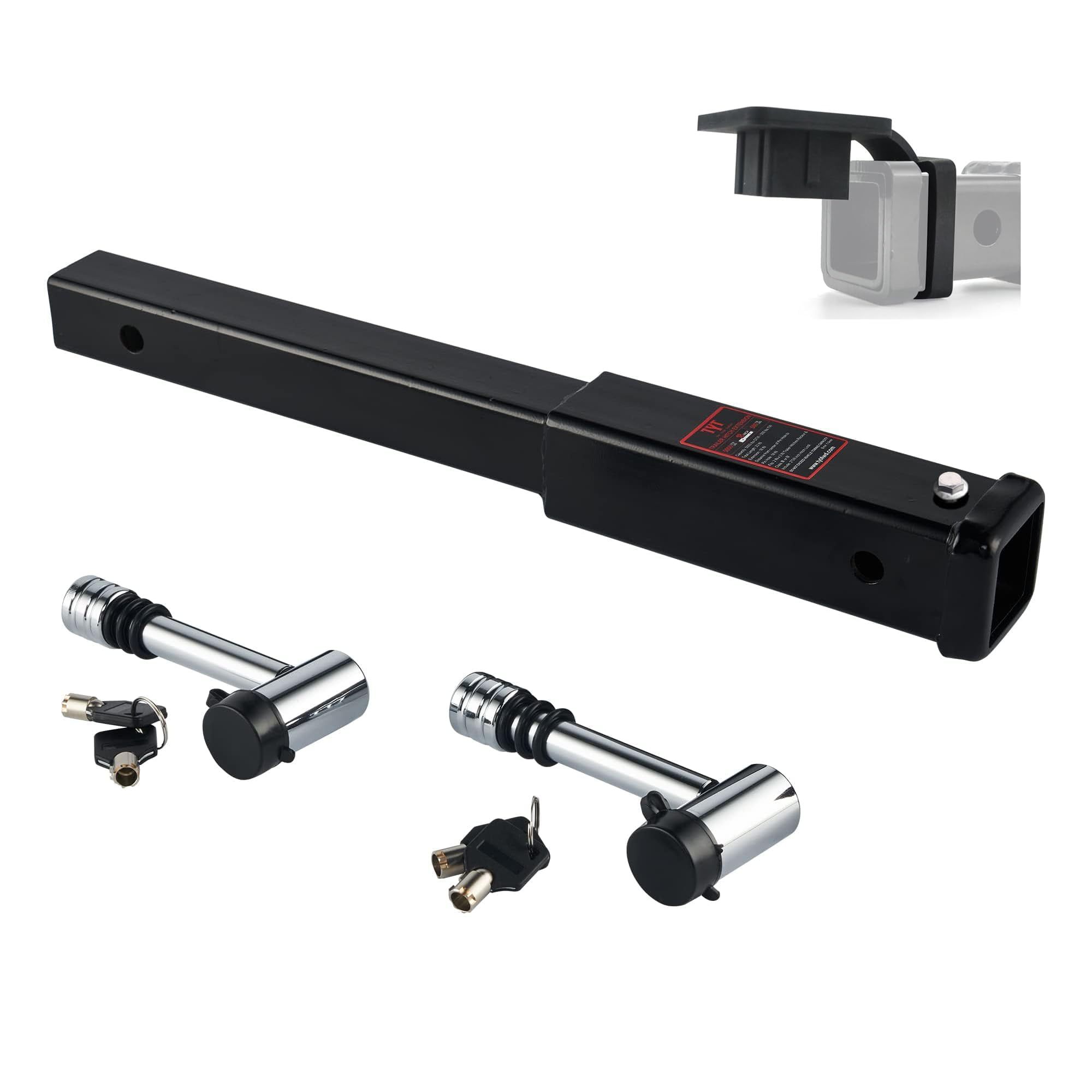 TYT Trailer Hitch Extension 18" Trailer Extender, Forged Steel Hitch ...