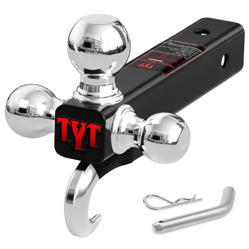 TYT Tri Ball Trailer Hitch Mount 2" Receiver - 3-in-1 Towing System w ...