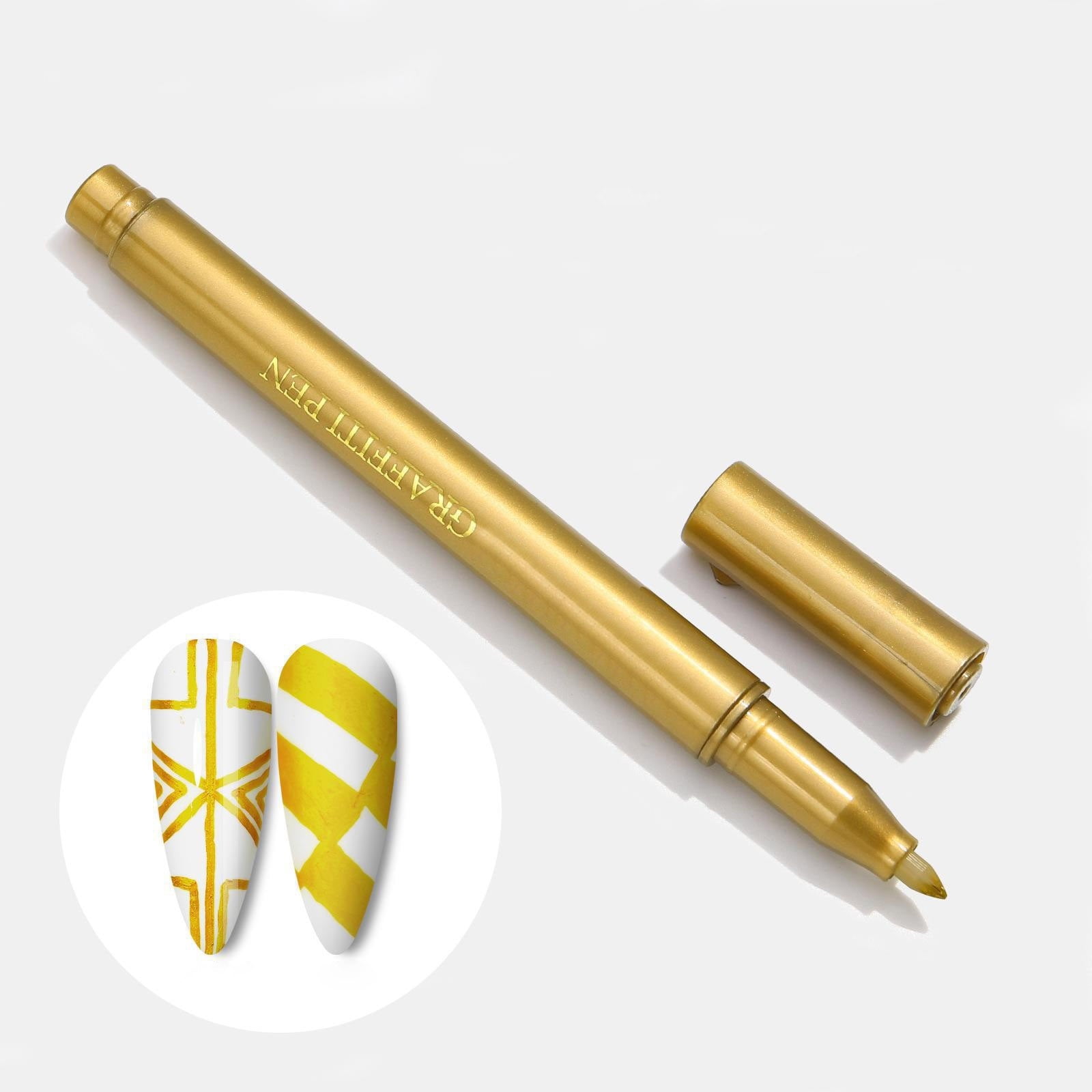 TYTSPEASY 12 Colors Manicure Paint Pen 3D Manicure Coloring Pen Nail ...