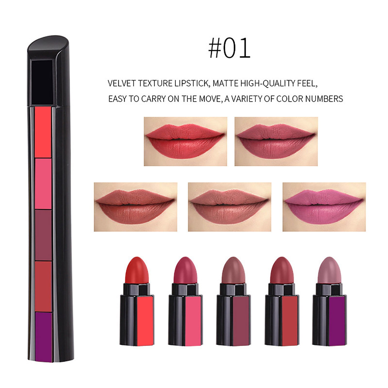 TYTSPEASY 5 Piece Lipstick Set: Velvet Smooth Long Lasting Stain Shades ... TYTSPEASY 5 Piece Lipstick Set: Velvet Smooth Long Lasting Stain Shades ...