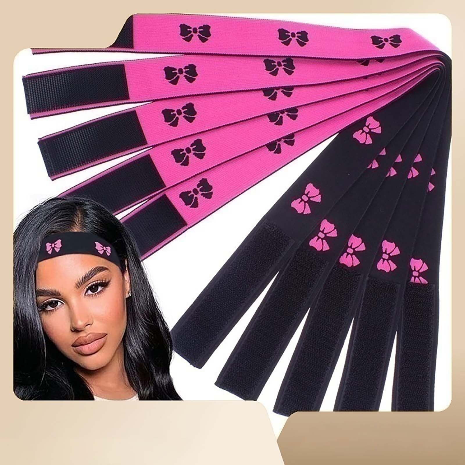 TYTSPEASY Elastic Rose Red Fixing Strap Silver Wig Edge Hair Rubber ...
