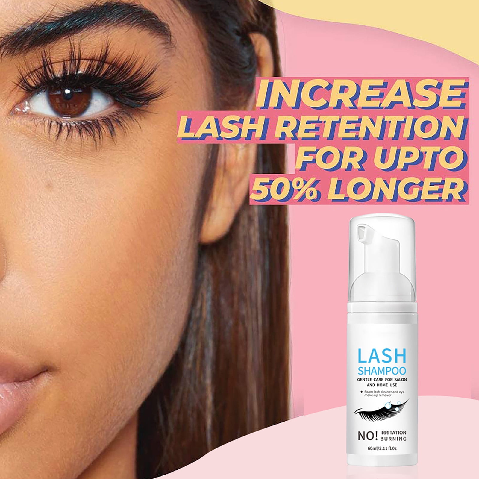 TYTSPEASY Eyelash Extension Shampoo + Brush Eyelid Foaming Cleanser ...