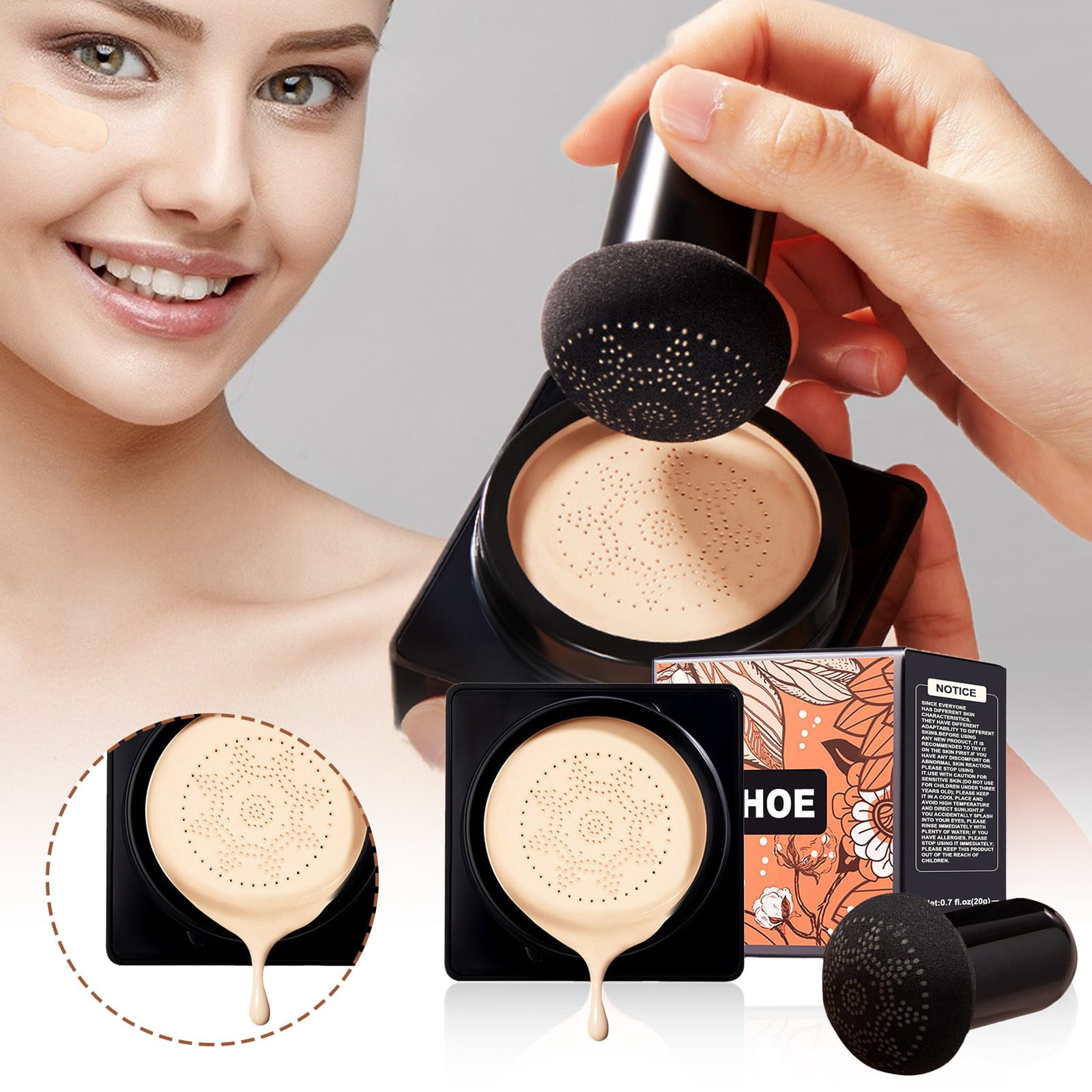 TYTSPEASY Head Air Cushion , Concealer Lasting Makeup Moisturizing ...