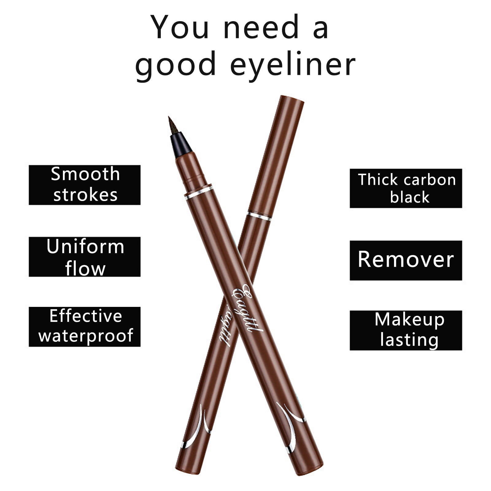 TYTSPEASY Liquid , Soft tip , Long Lasting And No Smudging Laurag Black ...