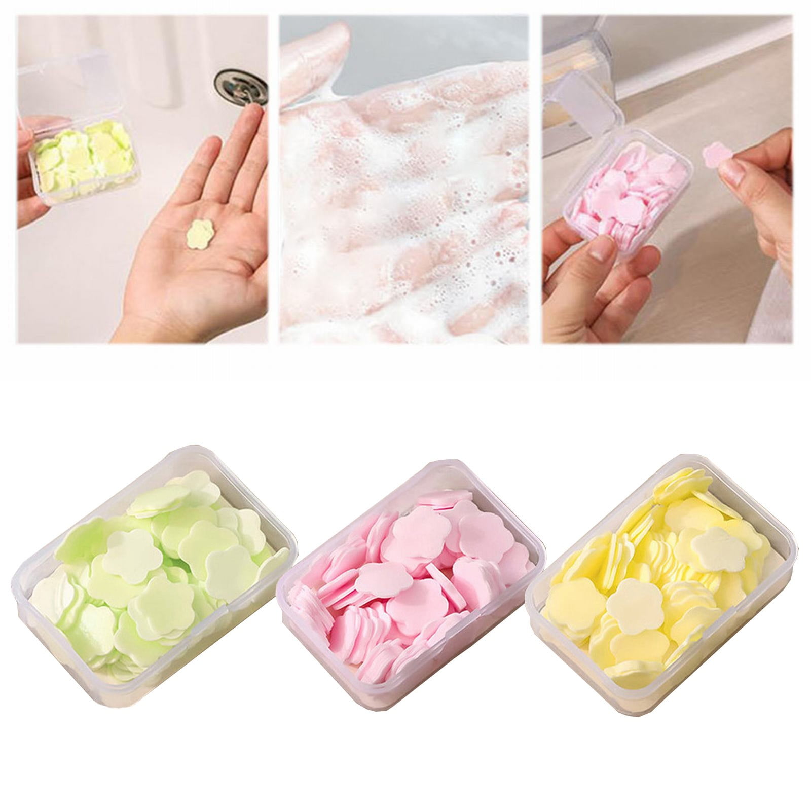 TYTSPEASY Portable Disposable Soap Sheet Soap Paper Travel Three Boxes ...
