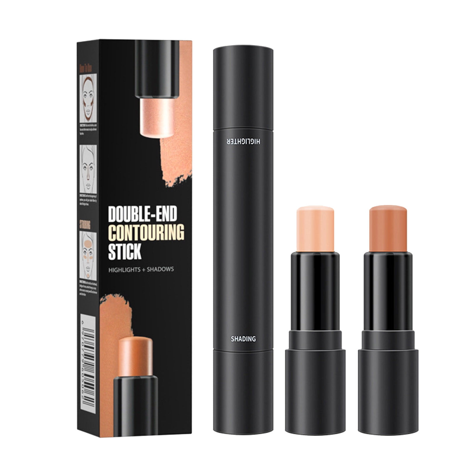 TYTSPEASY Two Tone Sticks Makeup Kit Face Highlighter Contouring For ...