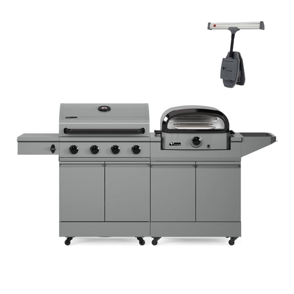 TYTUS Modular Grilling Collection 4-Burner Gas Grill, Pizza Oven with ...