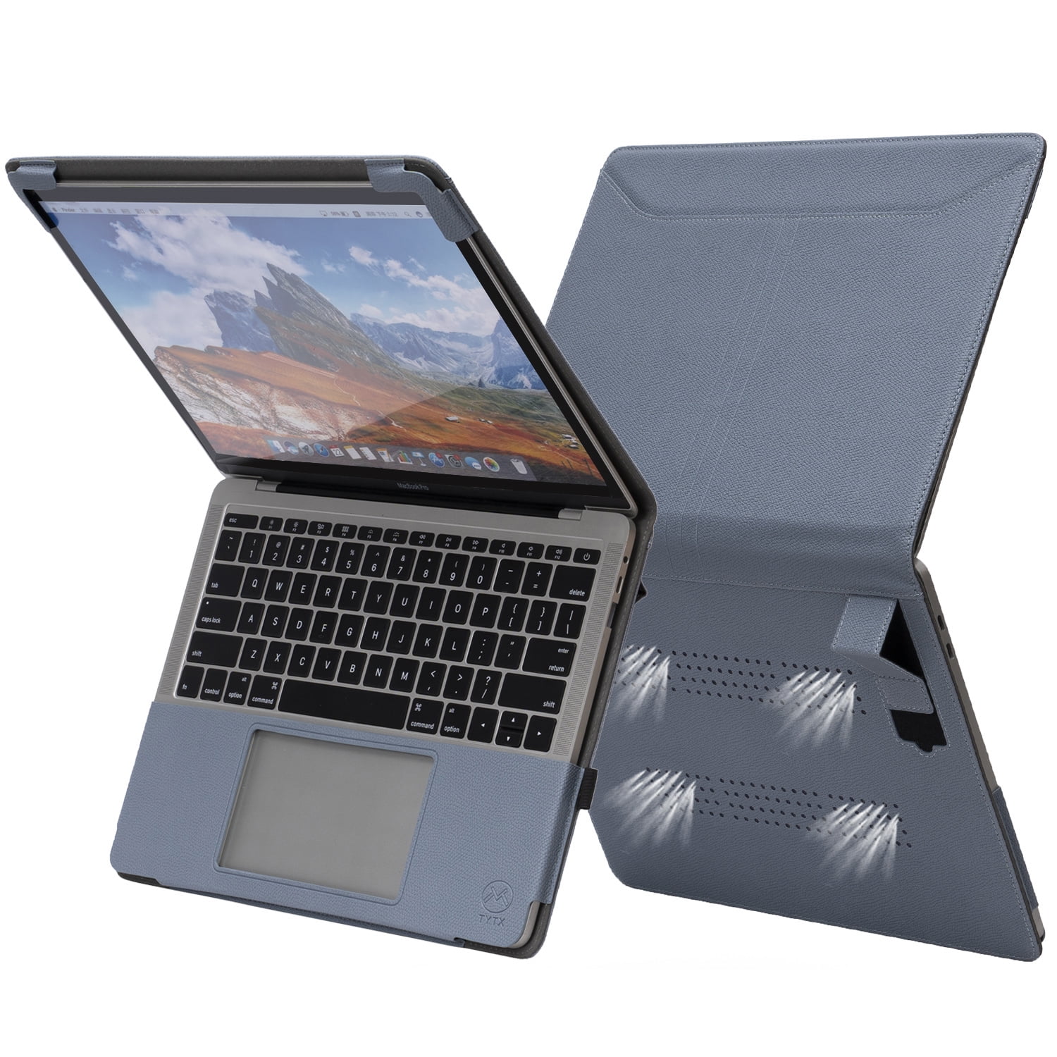 TYTX Compatible with MacBook Pro Leather Case with Vents and Stand ...