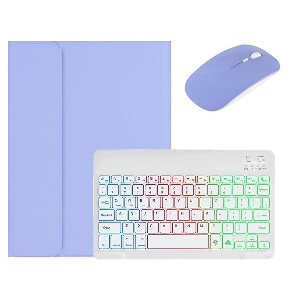 TYUAN Backlit Keyboard Case Mouse Compatible with iPad Air 11 inch M2 ...