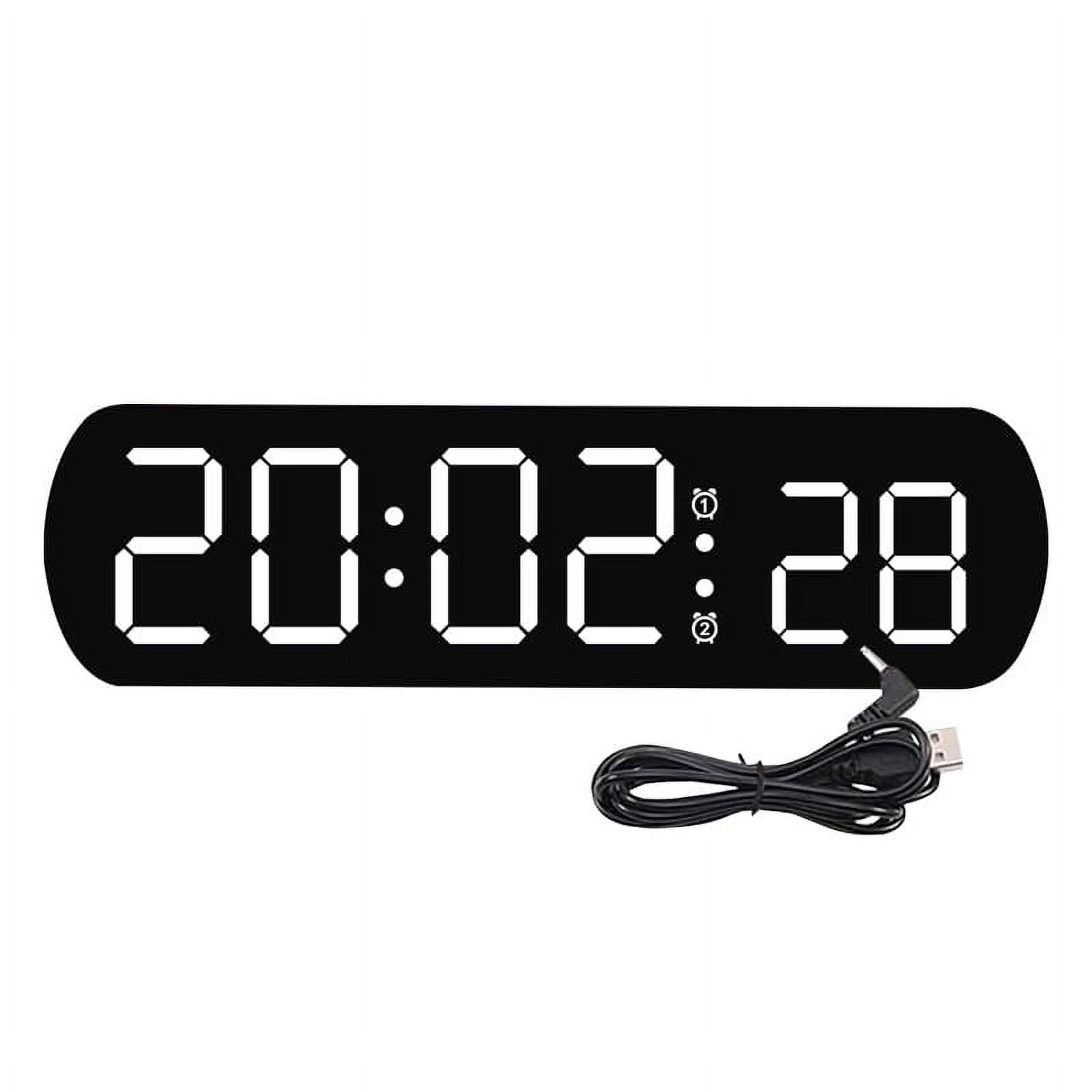 TYUAN Digital Alarm Clock, Table Clock, Silent, Battery-operated, USB ...
