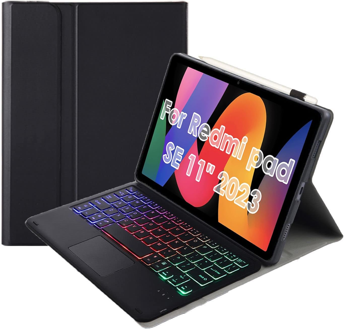 TYUAN Keyboard Case for Redmi pad SE 11-Inch 2023 Backlit Detachable ...