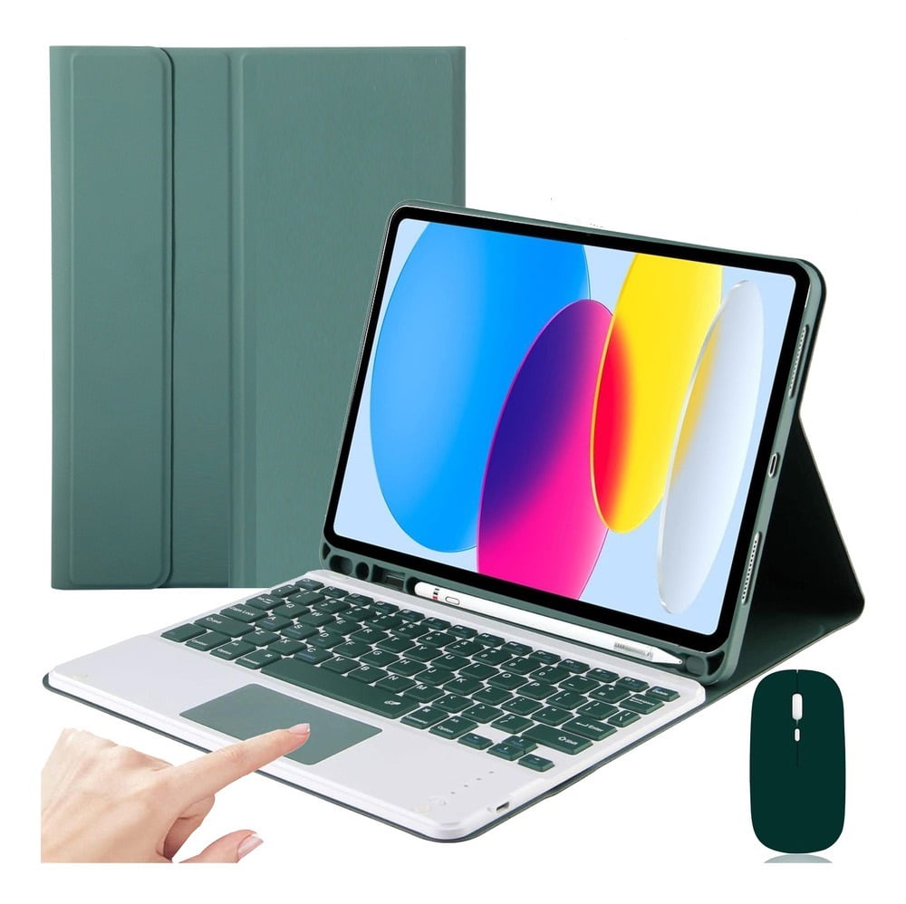 TYUAN Protective case with keyboard + mouse and pencil for iPad 10th ...